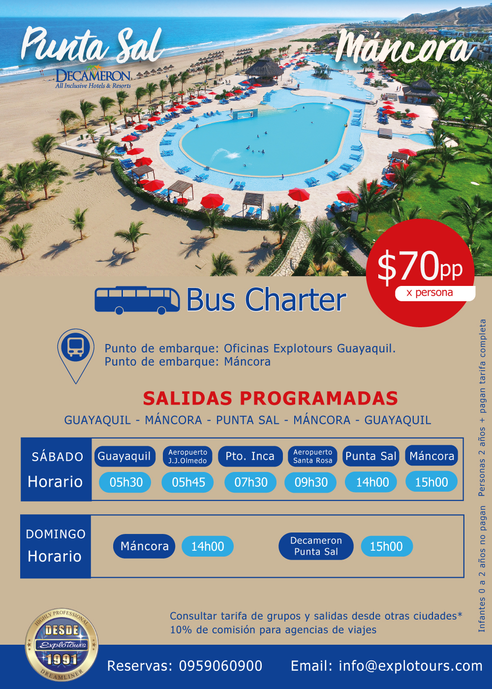 Bus charter Máncora – Explotours
